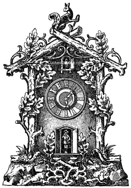 Gordian Hettich (GHS) 1903 Table Cuckoo & Trumpeter Clock No. 36 ...