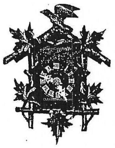 Gordian Hettich (GHS) 1910 Carved Miniature Clock No. 1557 – Cuckoo Catalog